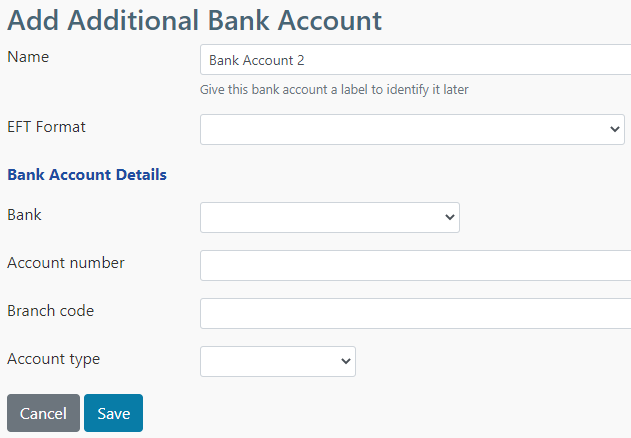 EFT Settings - Payroll Help